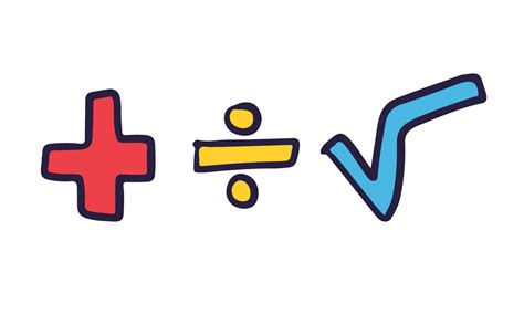 Vector Math Operator Symbols Vector Doodle Typography Handwritten Collection 29243220 Vector Art