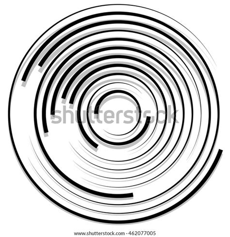 Concentric Random Circles Dynamic Lines Circular Stock Vector Royalty Free 462077005