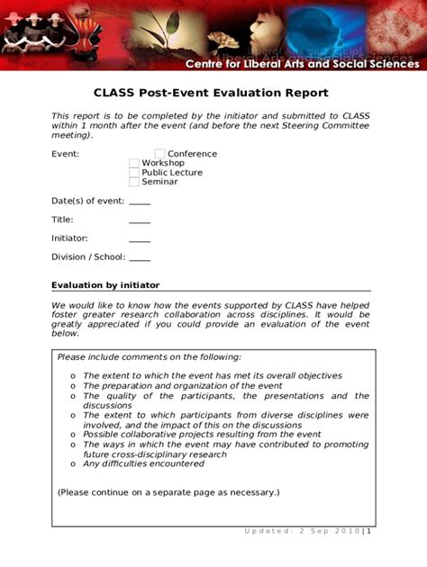 Class Evaluation Report Doc Template Pdffiller