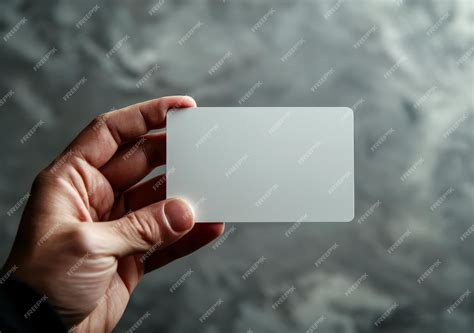 Blank White Loyalty Card Mockup With Rounded Corners Plain Vip Template Holding Arm T Offset