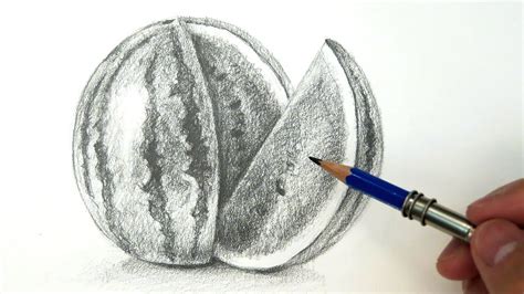 Pencil Drawing Of Watermelon Reposting My Watermelon Drawing After