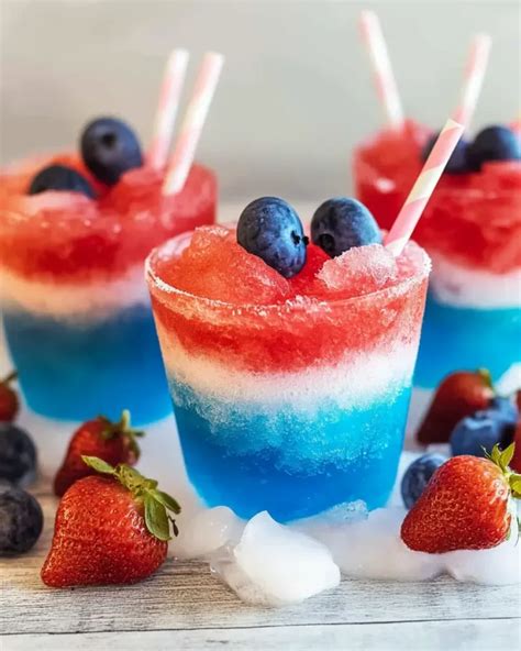 Margarita Slushies Red White And Blue To Impress Belly Recipes
