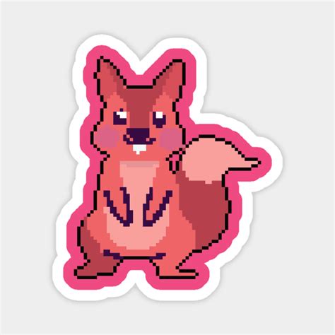 Cheerful Chipmunk Pixel Art Design For Fashionable Attire Pixel