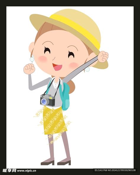 开心欢呼女孩设计图动漫人物动漫动画设计图库昵图网