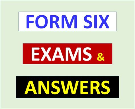 Pre Necta Form Six 2023 Printable Forms Free Online