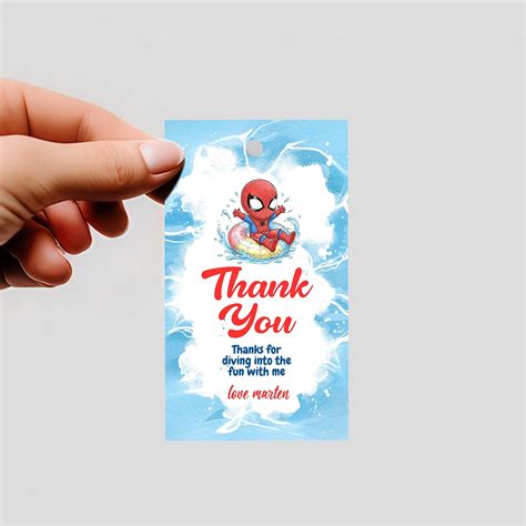 Spider Man Pool Party Invitation Superhero Birthday Template Digital Download Ikp02 Etsy