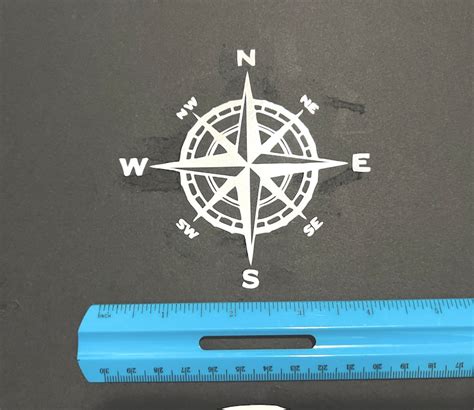 Eight Pointed Compass Vinyl Decal Etsy