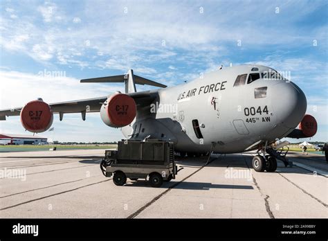A United States Air Force C 17 Globemaster Iii Sits On Static Display