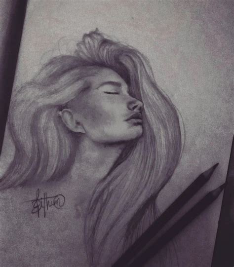 Girl Pencil Sketch Sketches Pencil Sketch Female Sketch