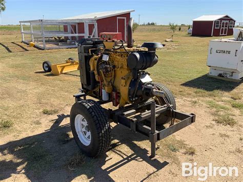 Caterpillar 3054 Industrial Diesel Power Unit On Trailer W Radiator