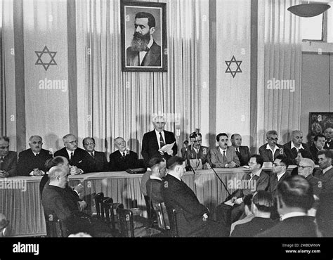 David Ben Gurion Als Erster Premierminister Israels Kündigte Die