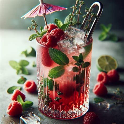 Raspberry Lime Elixir Mocktail Rezept