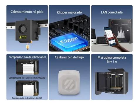 Kingroon Klipper Impresora 3d Klp1 Fast Speed500mms Negro Meses Sin