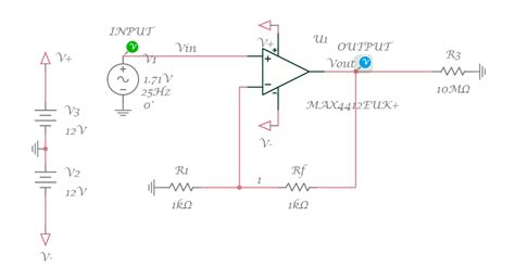 Non Inverting Amplifier Multisim Live