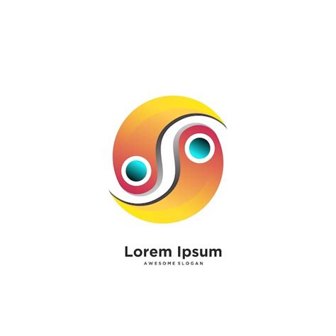 Fruit Logo Colorful Gradient Illustrations Free Vector