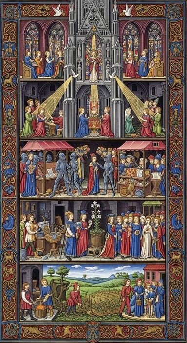 Free Medieval Social Hierarchy Image Medieval Cathedral Manuscript