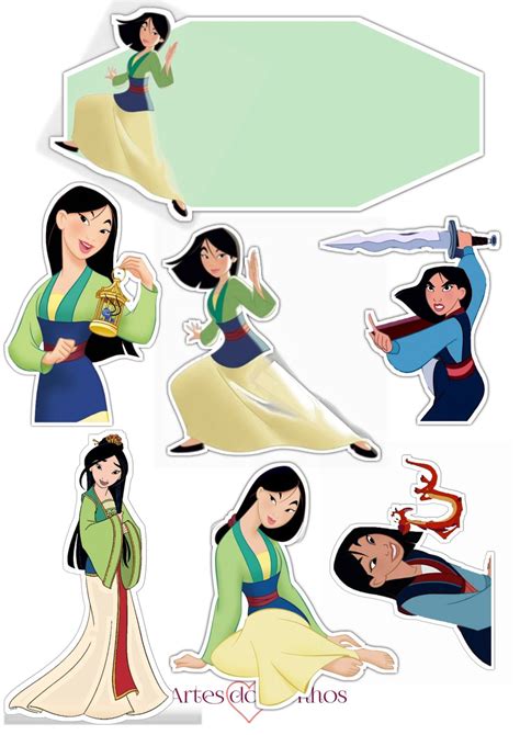 Diy Cake Topper Birthday Cake Toppers Mulan Disney Disney Princess