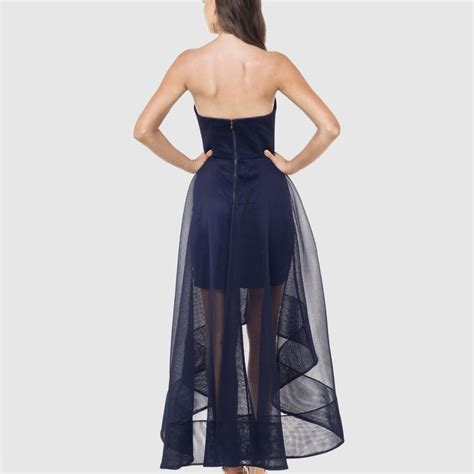 Navy Blue Starlet Dress By Pilgrim Size 18 Depop