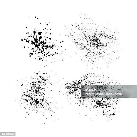 디자인용 그런지 텍스처 세트 흰색 배경에 분리된 검은색 스프레이 벡터 Eps10 형식 가장자리에 대한 스톡 벡터 아트 및 기타 이미지 가장자리 개체 그룹 거친