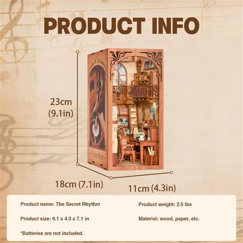 Diy Book Nook Kit The Secret Rhythm With Dust Cover