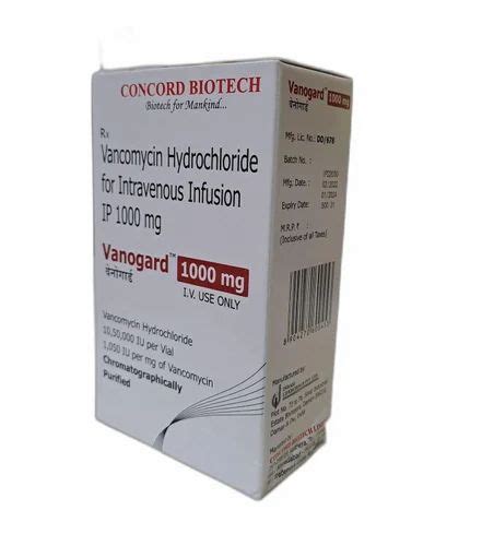 Vancomycin Hydrochloride Intravenous Infusion Ip 1000mg At ₹ 180box