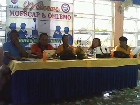 Mswdo Mofscap And Ohlemo Regular Monthly Meeting Held At Kinoguitan