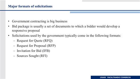 Types Of Procurement Solicitations And Types Of Contracts Ppt