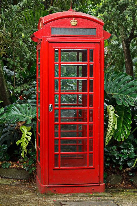 Fondo Cabina Telefónica Inglesa Roja Caja De Llamada De