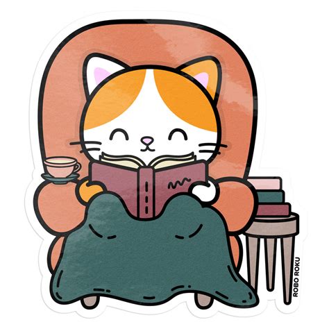 Cozy Cats Munchie Kitty Vinyl Sticker Robo Roku