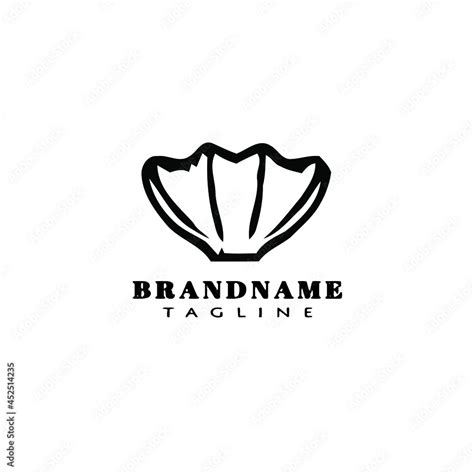 Scallops Logo Icon Design Template Cute Illustration Stock Vector
