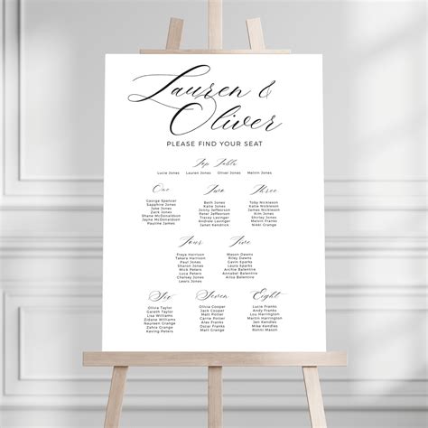 Lauren Wedding Table Plan Wedding Stationery Tops Designs