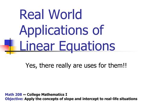 Real World Linear Equations Tessshebaylo