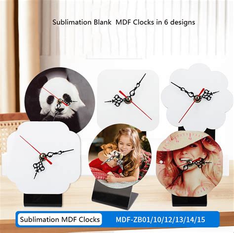 Sublimation Blank Mdf Clocks In 6 Designs Sp Sublimation