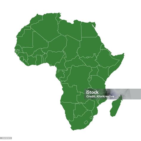 Africa Continent Map With Details Vector Premium Vector Illustration