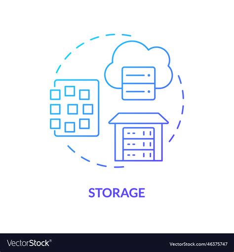 Storage Blue Gradient Concept Icon Royalty Free Vector Image