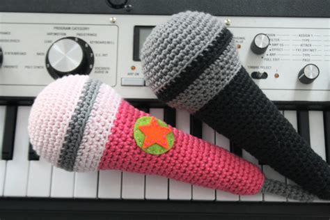 Crochet Superstar Microphone Amigurumi Pattern Lilleliis