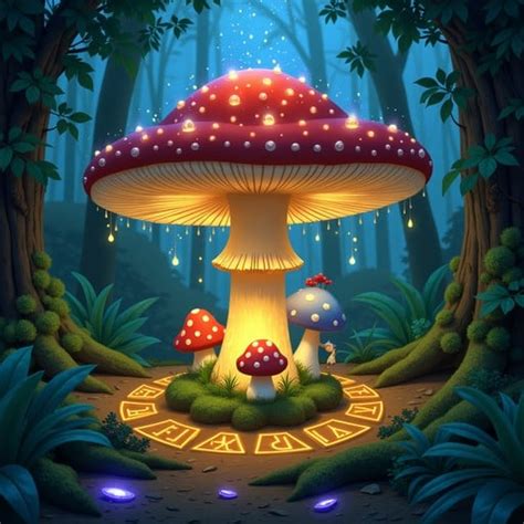 Free Magical Glowing Toadstool Image Mushroom Toadstool Magical