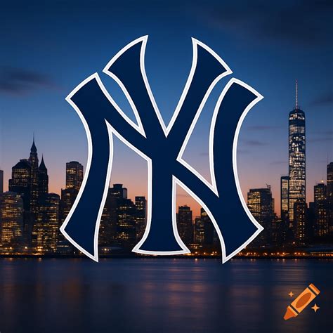 A Baseball Logo Featuring The New York Yankees Ny Emblem Over A