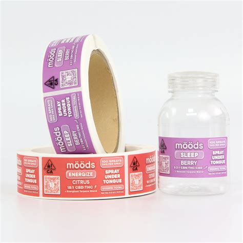 Custom Container Cleanser Barcode Pink Sticker Waterproof Packaging