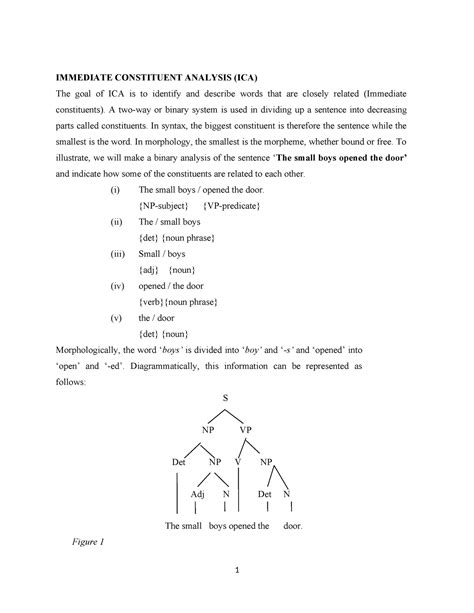 Aen 400 Immediate Constituent Analysis Immediate Constituent