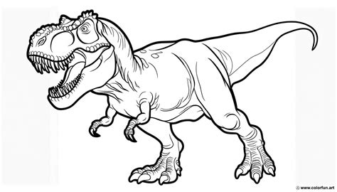 Coloriage Facile Dun T Rex à Télécharger Ou à Imprimer Gratuitement