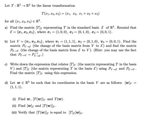 solved let t mathbb{r} {3} rightarrow