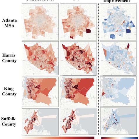Spatial Comparison Of Observed And Predicted Human Mobility Flows The