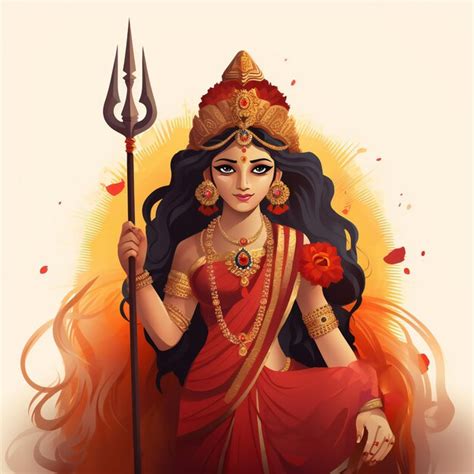 Premium Ai Image Abstract Illustration Of Durga Maa