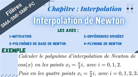 Interpolation Polynomiale Cours Détaillé Interpolation De Newton