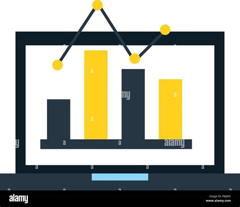 Laptop Computer Statistics Chart Business Stock Vector Image And Art Alamy
