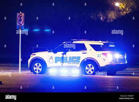 Police Car At Night