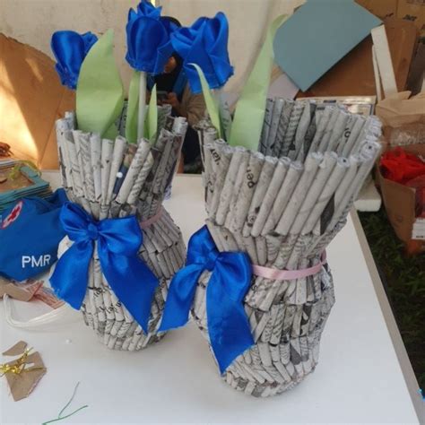 Jual Kerajinan Tangan Daur Ulang Vas Bunga Koran Shopee Indonesia