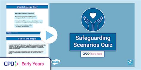 Safeguarding Scenarios Quiz Early Years Cpd Twinkl