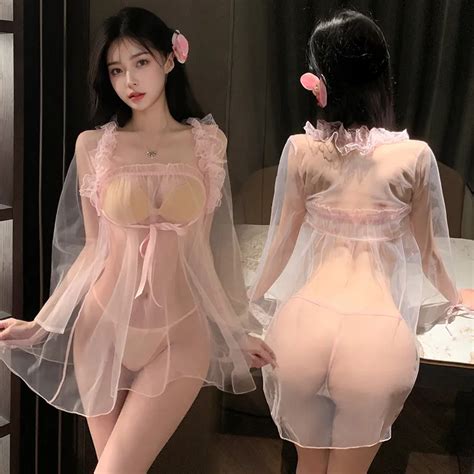 Non Staining Clothes For Sex Doll French Whisper Sheer Lingerie Set Xylover Sex Doll